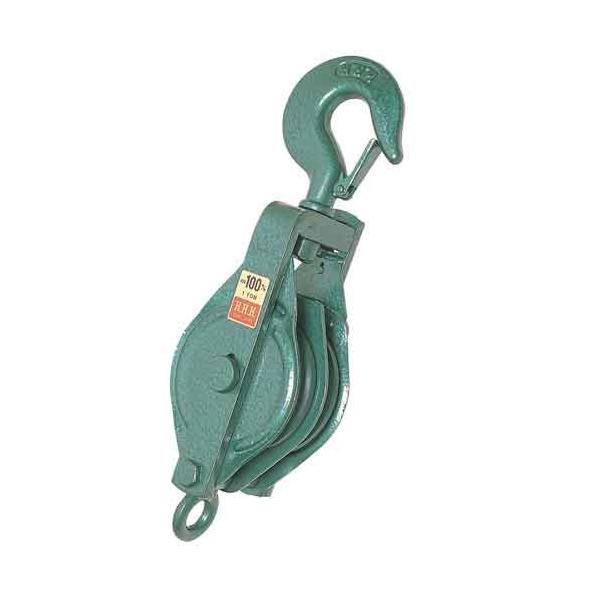 【用途】荷の揚げ降ろし。【機能・特徴】本体枠が開きますのでワイヤー等を途中から入れる事が出来ます。【仕様】●使用荷重：５００ｋｇ。●自重：３．０ｋｇ。●車径：７５ｍｍ。●溝幅：１０ｍｍ。【材質】●本体：スチール。【商品サイズ】幅８７×高さ３...