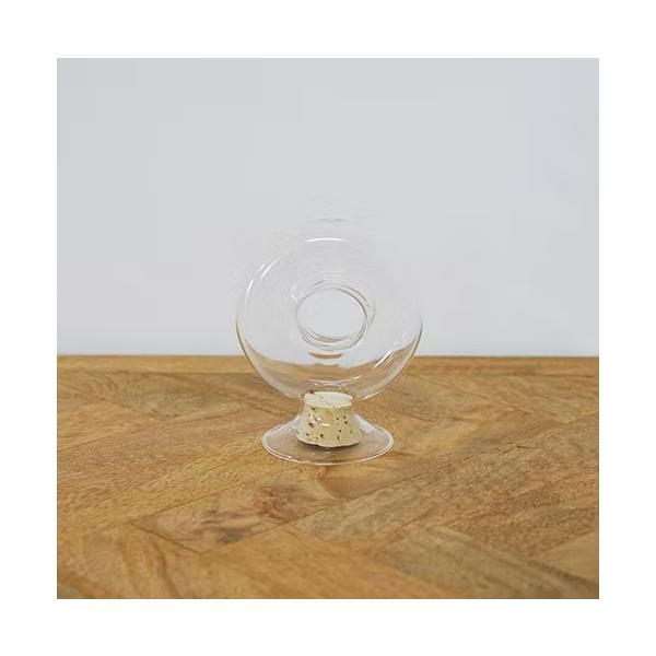 【シードボトル リース】お気に入りを閉じ込めて。「魅せる」に特化したシードボトル。リース型が新登場。小さいブーケを閉じ込めたり枝もののアレンジに。食品を入れてもOK。サイズ：W7.5 D5.5 H9.5素材：耐熱ガラス重量：0.03kg容量...