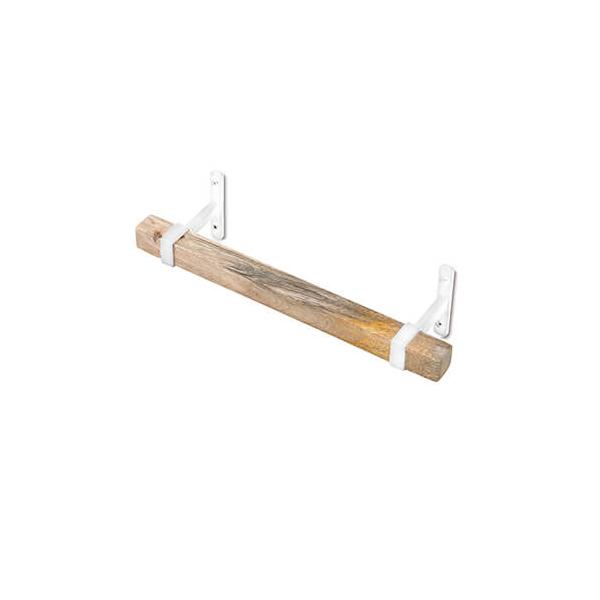 規格:W26 D7.3 H6.5ネジ穴サイズ：Φ0.4(4個)　厚0.4hole to hole：4.5ワイヤー：W0.7H0.7壁付部：W1 H6.5アイアン/マンゴーウッド耐荷重量：約3.0kg原産国:インド品番:41368備考:天然素...