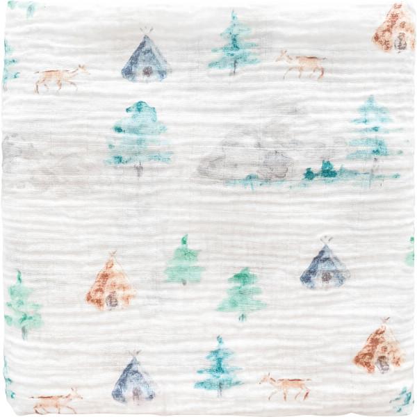 モスリンコットンは通気性が良く、夏は涼しく冬は暖かさを保ち、一年を通して快適にご使用いただけます。大判サイズでおくるみとしてだけでなく、ブランケット、日よけカバー、授乳ケープなど多目的にご使用いただけます。洗濯機で簡単にお洗濯ができ、洗うた...