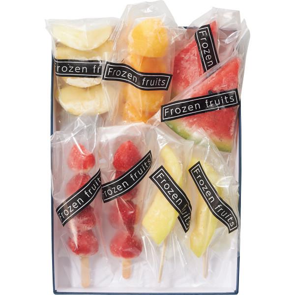 山形県でとれたフルーツを瞬間冷凍！片手で楽しめる冷凍フルーツが誕生！色とりどりで見た目も味も楽しいギフトです。●冷凍ラフランススティック・冷凍柿スティック各1本、冷凍イチゴスティック・冷凍スイカアイス・冷凍メロンスティック各2本　※凍ったま...