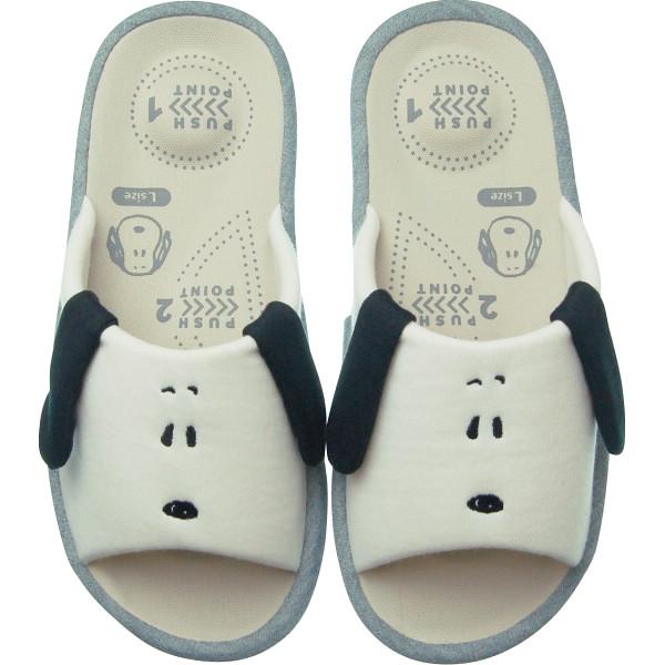 3つのツボ押しポイントがあるスヌーピーのスリッパです。●スリッパ1足●対応サイズ約25〜27cm●ポリエステル原産国：CHN：中国宅配冷蔵区分：01：常温品番：231643※画像はイメージです。※パッケージ、仕様、品番などの変更が予告なく変...