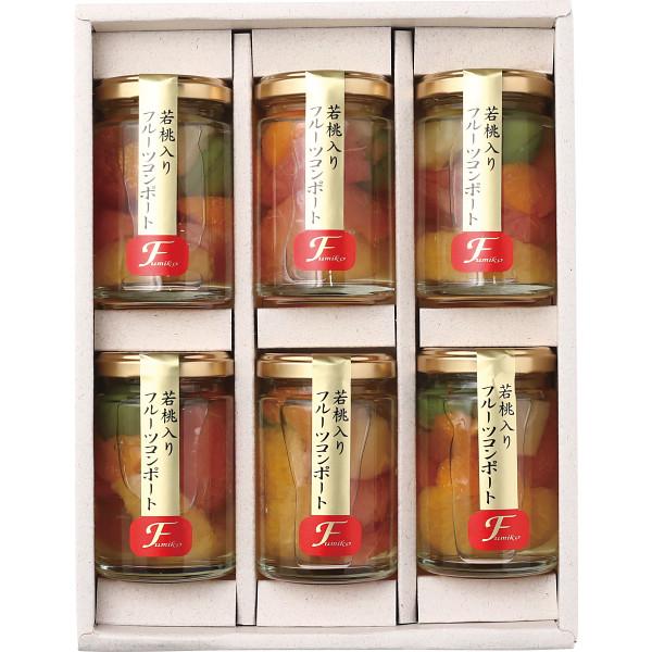 色とりどりのフルーツをやさしい口当たりのジュレに閉じ込めました。●若桃入りフルーツコンポート１４０ｇ×６その他： ももあり 原産国：JPN：日本宅配冷蔵区分：01：常温賞味期限：180品番：FCM-6管理番号：23-0388-028※画像は...