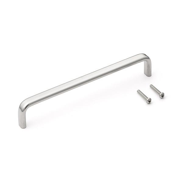 ステンレス鋼製 ハンドル EC型 付属品:十字穴付トラス小ねじM5x28材料:ステンレス鋼（SUS304）仕上:鏡面研磨サイズ:L220 H38 P212 S12重量:205g製品内容は、部品としての品質範囲です。この部品を使用した最終製品...