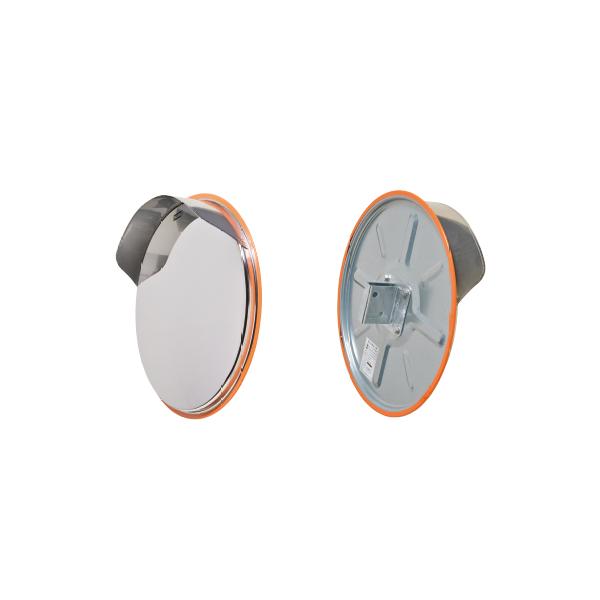 道路鏡 (ステンレス製) オレンジ  見えないカーブの安全を大型反射鏡で確認  仕様： 形状・寸法：丸型600(直径)曲面R：2200mm重量：8.9kg  品番：S6H  ※画像はイメージです。 ※パッケージ、仕様、品番などの変更が予告な...