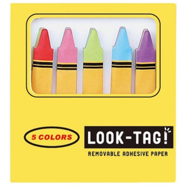 SPICE OF LIFE LOOK-TAG! デザイン付箋 クレヨンVARIETY / バラエティーシリーズVARIETY SERIES【色々シリーズ】はかわいい付箋を色々集めたシリーズです。折り曲げて立たせる付箋、カラーがたくさんあって...