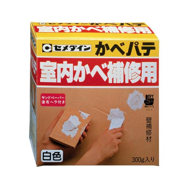 安心して使える水性パテです。壁紙貼りの下地調整、釘穴・ふし穴などの補修に適しています。硬化後は塗装もできます。水性なので安心垂直面でもダレにくい（固体のため）のびがよい水性塗料の塗装可能かべの下地調整節穴補修割れ補修接着できるもの木、ビニー...