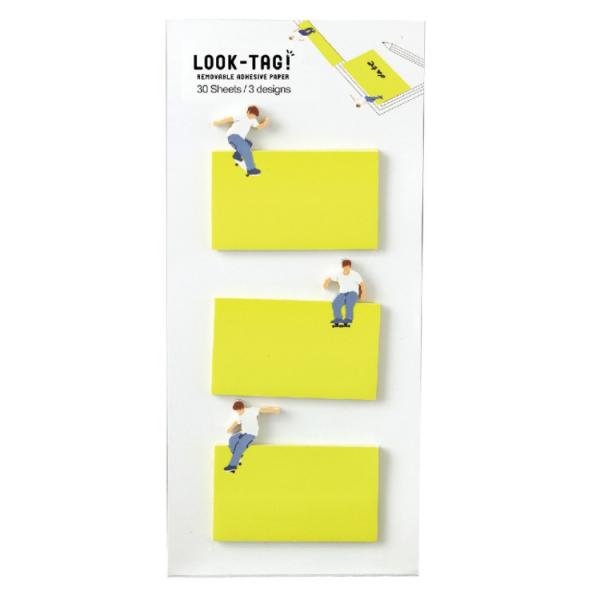 SPICE OF LIFE LOOK-TAG! デザイン付箋 スケボーかわいさと使いやすさを両立したこだわり付箋■毎日が楽しくなる、3デザイン各30枚入りのデザイン付箋。■メモスペースが広く使いやすい。■ちょっとしたプレゼントや書類にメッセ...