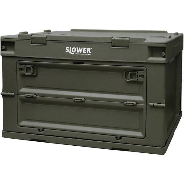 FOLDING CONTAINER Gambon(L) OLIVE 容量：50L積載物荷重：20kg 積上耐荷重：100kg サイズ：使用時：530 x 360 x 335(H) mm（外寸）　　　　490 x 337 x 310(H) m...