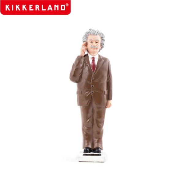 ニューヨークで人気の雑貨ショップ、キーカーランド。足元のソーラーパネルに光が当たるとアインシュタインがこめかみ部分をトントンと叩くシュールなオブジェ。まるで見ている人に頭を使えと言わんばかりです。ぜひ窓際に置いてお楽しみください。サイズ：W...