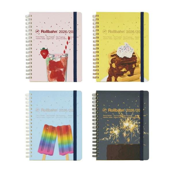 「シンプルで飽きのこないデザイン」と「使いやすさ」で、ノートでも定番のシリーズ「ロルバーン」のダイアリー。気分が弾むような食べ物を描いたロルバーン ダイアリー。 いつもの日々をパーティーのように彩ってくれる楽しい一冊です。中面は、見開きの月...