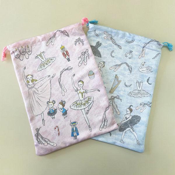 メッシュ巾着が新登場！！ピンクはくるみ割り人形、ブルーは白鳥の湖が描かれています。バレエシューズ入れとしても便利。ギフトにも最適です。◆Size：24cm×33cm◆素材：裏側メッシュ◆生産国：中国※画像は実物の色合いと異なりますことをご了...