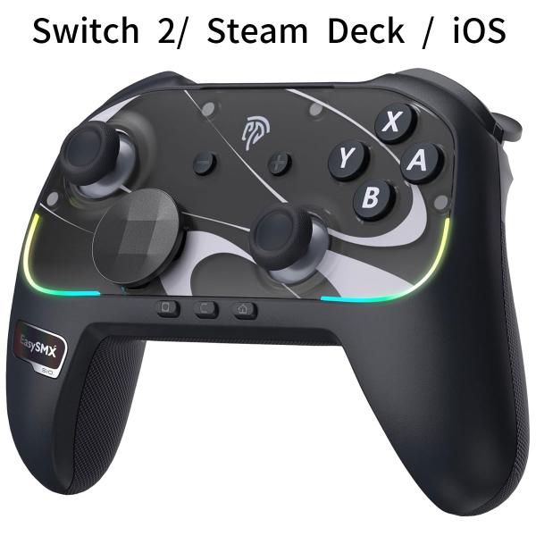 商品説明Switch2 / Switch / Steam Deck / iOS / Android / PC対応のワイヤレスコントローラーです。TMRジョイスティックや交換式Dパッドを搭載し、高精度な操作を実現します。RGBバックライト、H...