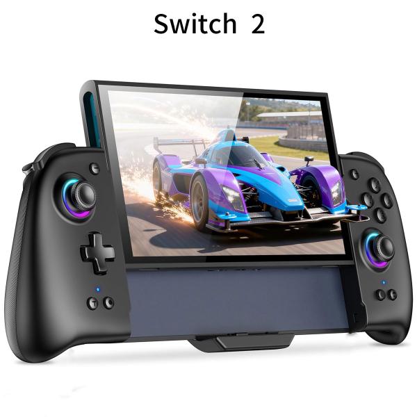 商品説明Switch 2専用設計のグリップコントローラーです。背面マクロ機能、3段階連射、5段階振動、RGBライトを搭載し、快適なゲームプレイをサポートします。1000mAhバッテリー内蔵で、約3時間の充電で約10時間使用可能。ゲームカード...