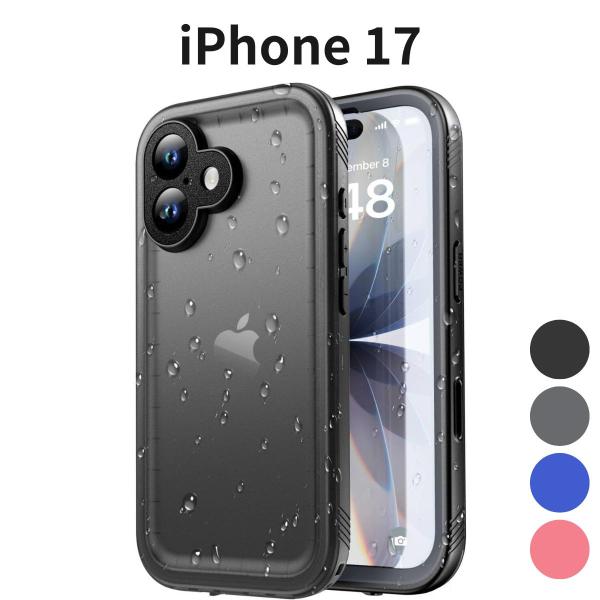 商品説明【IP68規格・完全防水】iPhone 17 防水ケースはIP68防水規格を取得し、水深2mまで1時間の水没に対応します。釣りやお風呂、プール、雨の日、スキーなど様々なシーンで安心して使用できます。【衝撃から守る全方位保護】米軍規格...