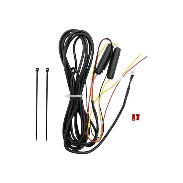 『製品内容』:駐車監視直線(長さ:4m) x1、電働蛇口x2、取扱説明書x1、ひもx2。本製品をComtech対応/適用ドライブレコーダーに接続します。車のキースイッチがオフになっても、電源を供給して記録保存することができます。また、本製品...