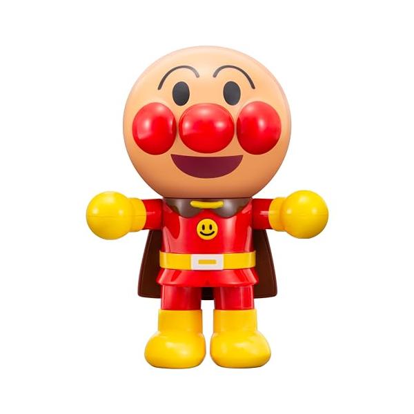 いつでもいっしょに持ち運べる、おしゃべりたくさんのアンパンマンです胸のにこちゃんマークを押すと遊べるモードを選べます。モード：あいさつ、せいかつ、パトロール、すうじ、音でおしゃべりパトロールモードにして本体を傾けるとヒューンと飛行音がします...