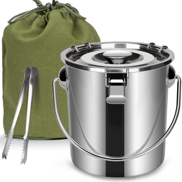 【キャンプの必需品】バーベキューやキャンプの焚火時に、木炭や薪の処理は大変です。その場合、火消壺が必要となります。火消つぼは燃えカスをきれいに後片付けることができ、焚き逃げ問題に対応し、環境を守ります【高品質素材】この火消しつぼはステンレス...