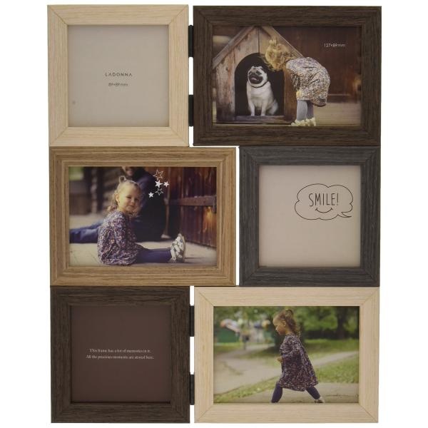 カラー：6面サイズ：Lサイズ、Mサイズスタイル：6面【内寸】128×90mm×3コ、90×90mm×3コ【窓寸】118×80×3コ、80×80×3コ【主な材質】ベニヤ、MDF置(縦置き)専用【製造国】中華人民共和国