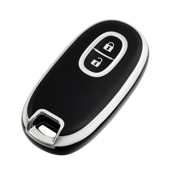 カラー：Silver Black【適応車種】スズキ ワゴンR ハスラー ラパン ルークス ソリオ MRワゴン アルト パレット スペーシア ワゴンアール適用。同車種でも年式によりスマートキーの形状が異なる場合がございます。ご注文の前に、お手...