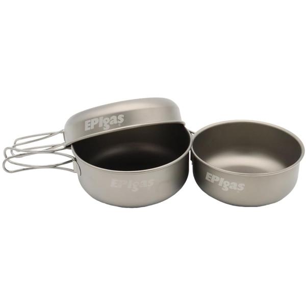 カラー：シルバーサイズ：H60×Φ137mmサイズ:大/H60×Φ137mm 650ml、小/H55×Φ129mm 500ml、フタ/H35×Φ148mm 400ml重量:大/88g、小/80g、フタ/80g材質:本体/チタニウム、取手/ス...