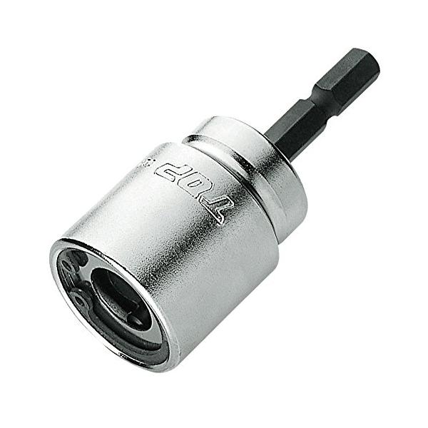 カラー：01:電動ドリル用サイズ：差込角:6.35mmスタイル：1個サイズ:全長65×横27.9×高さ27.9mm適応ネジ径:W3/8"差込角:6.35mm正転・逆転どちらにもご使用頂けますソケット内部の部品(消耗品コロ)は取替できます