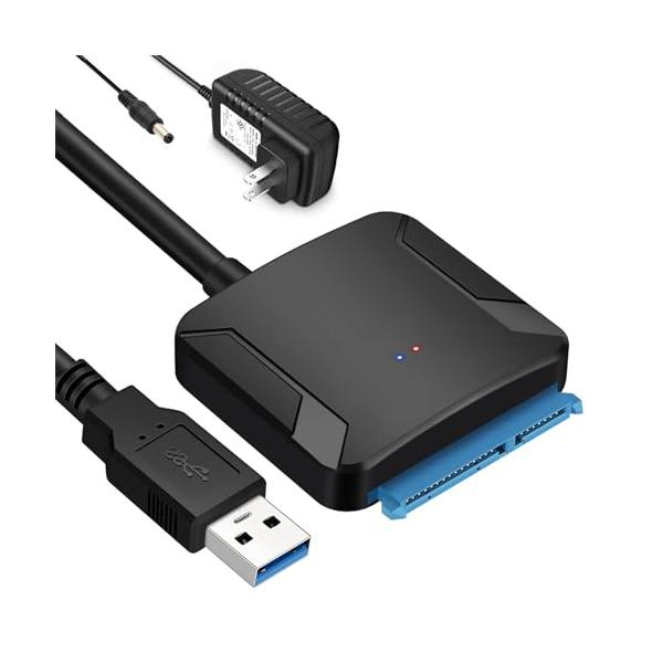 カラー：ブラックサイズ：3.5/2.5インチ・【SATA USB変換ケーブル】3.5インチSATA HDDおよび2.5インチSATA HDD SSDドライブをUSB3.0でコンピューターに接続し、データへのアクセスとバックアップを行うことが...