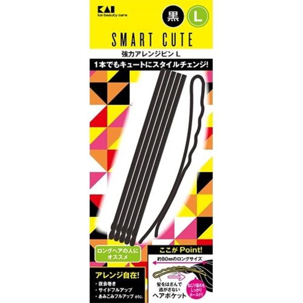 カラー：黒サイズ：L商品サイズ (幅×奥行×高さ) :55mm×18mm×135mm原産国:中国内容量:5本ヘアポケットで高いホールド力を持つヘアピンのLサイズ。黒色。