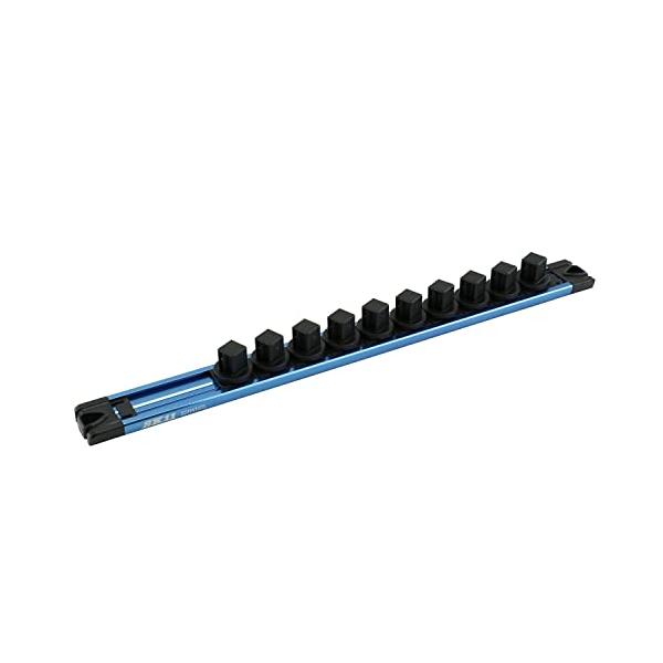 サイズ：12.7mm用途:ソケットの整理・収納、持ち運び差込角:12.7mmクリップ数:10個全長:340mmレール:アルミ、クリップ:PP