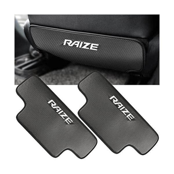 ?【 RAIZE 専用】トヨタ ライズ 専用 シート バック マット キックガード、 2019年11月〜 A200A/210A型に対応、 実車にフィッティングを確認した、運転席/助手席用 2Pセットの 内装パーツです。?【カーボン調】より良...