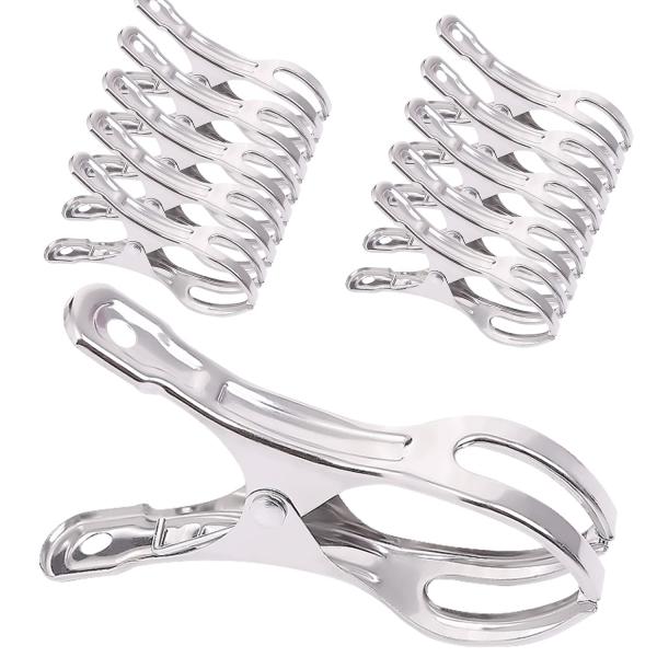 カラー：シルバー-10サイズ：約11cmパッケージ内容：洗濯バサミ×10個セット、全長約11cm、持ち手幅約6cm、最大開口約7cm、大型で布団、シーツや毛布を干すのにぴったりです。竿ピンチの先端が二股になっているので、竿に掛けたハンガーの...