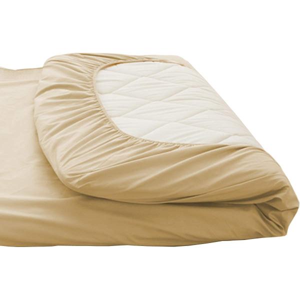 カラー：ベージュサイズ：敷き布団カバー（セミダブル・125×215cm）【サイズ】セミダブル - 約125×215cm×厚み最大20cm対応（裏側はズレにくい全周ゴム仕様で着脱も簡単です）。【素材】天然素材綿100％。良質で高価な40番手の...