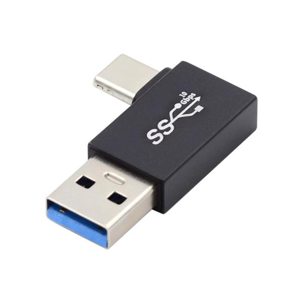 スタイル：右90度10Gbps データ転送定格をサポートタブレット携帯電話ハードディスク用の外部 USB デバイスをサポート。このアダプターは USB 3.0 のデータと電力のみを転送します。USB-C ビデオ/オーディオおよびその他のアダ...