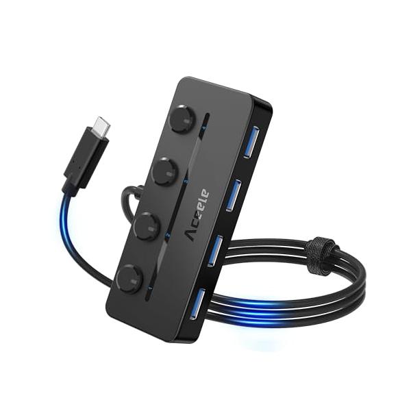 サイズ：100CMUSB ハブ 5ポート一つのusb3.0ポートを４つのusb3.0ポートを拡張でき、ポート不足の悩みを解消します。キーボード、マウス、メモリ、プリンター、スマートフォンなどに接続でき、全ポート利用しても問題なく動作していま...