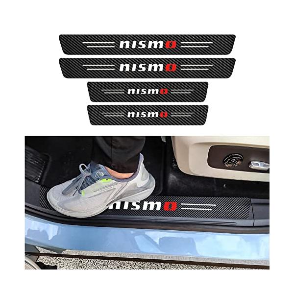 カラー：ブラックサイズ：nismo【高品質素材】このステッカーは、高品質かつ柔軟性に富んだ超繊皮製の素材を使用しており、曲面のあるサイドシルにも簡単に適用できます。【傷防止】既存の傷を隠すだけでなく、車体や塗装を新たな引っかき傷から守ります...