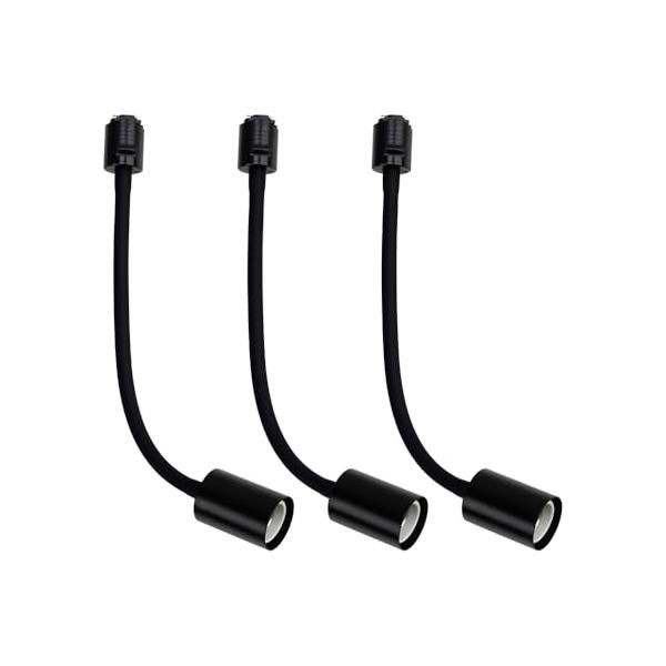 カラー：ブラックサイズ：3個スタイル：modern【照射角度は自由自在】頑丈のフレキシブルアームは自在に曲げられ、狙った照射位置をしっかりキープできます。【耐荷重】270g以下の電球を使用することをおすすめします。【適合電球】E26口金、1...