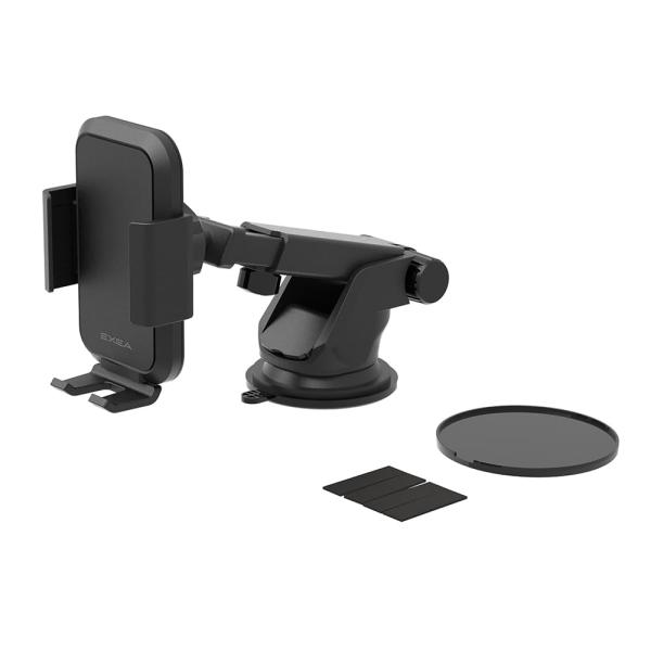 カラー：ブラックスタイル：吸盤貼付け上から差込むだけの簡単収納・車内に馴染む薄型デザイン