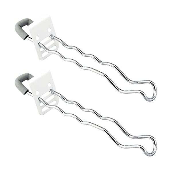 カラー：グレーサイズ：約縦27×横5×高さ6cmスタイル：付け外し簡単!室内物干し掛け(ロング)2個セットなので、2個設置して物干し竿を渡すこともできる(パイプ径32mmまで)鴨居の幅に合わせて2~4.5cmまで3段階調節が可能。【耐荷重】...