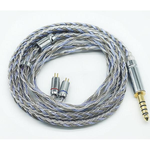 サイズ：2pin4.4mm【音質向上 】銀メッキ線を使用することで、低域はより深みを増し、 中高域は更なる解像感と全体の整ったバランスの向上を獲得します【高音質】信号伝送ロスを最小限に抑え音の劣化を少なく、音の広がりや奥行き感を向上。【柔ら...