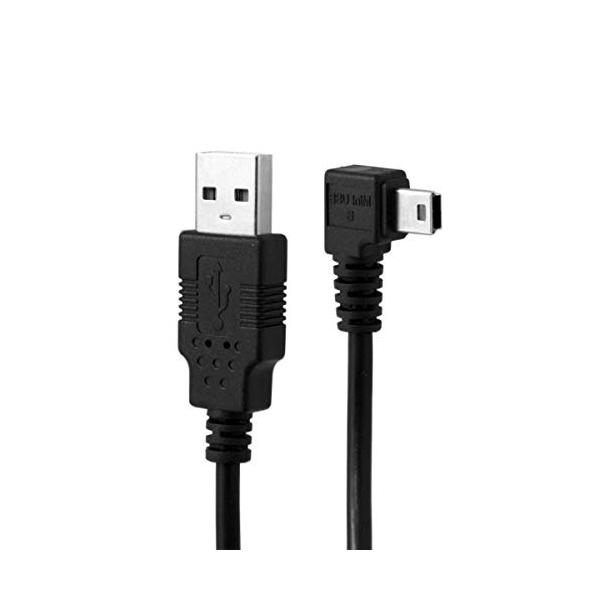 Mini USB B タイプ5ピンオス右向きL字型からUSB 2.0オスデータケーブル フェライト3m付きミニUSB5ピンは90度角度タイプです。もう片方はUSB2.0オスコネクターです。480Mbpsのデータ転送速度をサポート。長さ: 3...