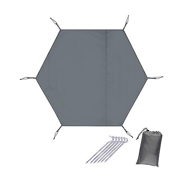 カラー：六角 270*315【製品仕様】六角グランドシートのサイズ：220x260cm；270x315cm；325x370cm；ペグ6本と収納袋つきです。折りたためばコンパクトに収納できます。六角形のグランドシートはワンポールテントにぴった...