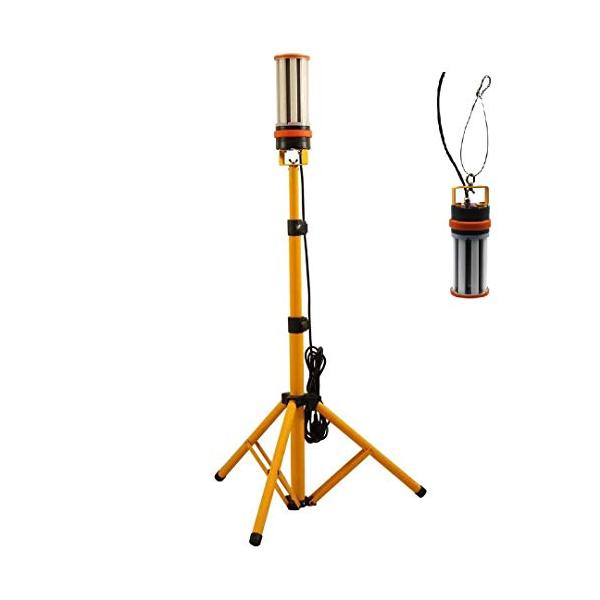 WithProject 360度発光LED投光器は特別に設計されたスタンド式LED投光器です, このLED投光器は 全方向(360度)発光 上面も発光し照射したい場所全体 を照らします高輝度 投光器LED: 60W 7500lm AC85~...
