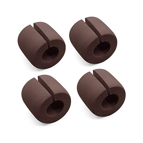 カラー：コーヒーサイズ：4個 (x 1)スタイル：インダストリアル【商品情報】材質：NBR新型ゴム　サイズ：約7.1*7.3cm　重量：約29.6g/個　セット内容：４個セット　適用サイズ：厚さ1〜5 cmのドア【指はさみ防止】お家の中には...