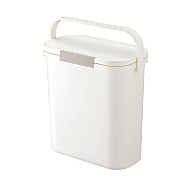 カラー：運べるホワイト幅31.8x奥行18x高さ32.3cm材質:本体・中容器・蓋・バックル・ハンドル・ポリ袋止め/PP、パッキン/発砲PE容量 10Lホワイト原産国:日本パッキンとロックで臭い漏れを軽減