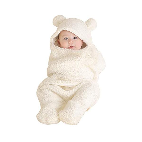 【サイズ】:34*65cm 重量：0.65kg 適用年齢：3-6月 生地：綿100％ パイル織の生地を採用しての寝袋です。【着脱簡単】:ワンタッチで着脱できる、マジックテープ式！片手で脱がせられますので、動く赤ちゃんの方 に適用して着脱もや...