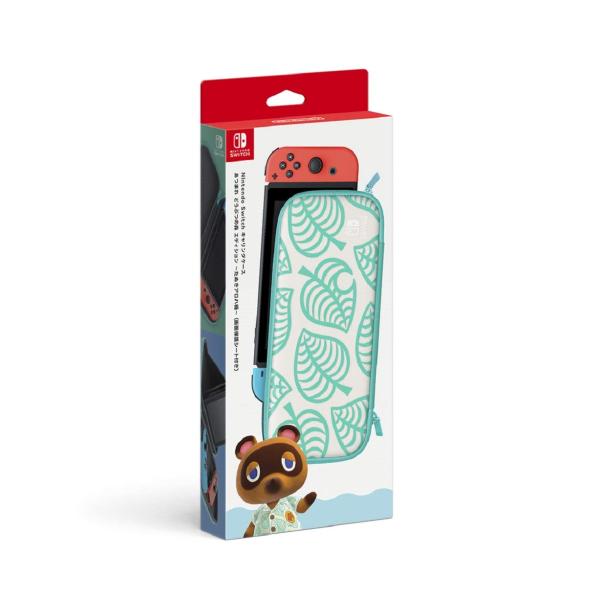 カラー：あつまれ どうぶつの森サイズ：SwitchNintendo Switch本体用のキャリングケースと、液晶画面をキズや汚れから守る保護シートのセットです。