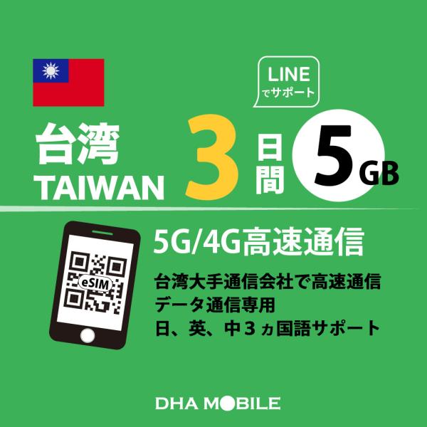 対応国：台湾日　数：3日間（※使用開始日から3日間。）容　量：5GB(超えると低速128kbps)対応SIM：eSIM対応バンド：4G/LTE: Band 3 / 7 / 8； 3G/W-CDMA: Band 1【注意事項】・中国／香港版i...