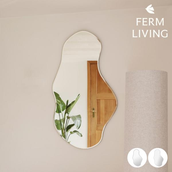・商品名：Ferm Living ポンドミラー L・サイズ：W63.5×D1.5×H110cm・重量：9.5kg・素材：本体：鏡面ガラス、台座：MDF、ブラスフレーム：真鍮の亜鉛合金、ダーククロームフレーム：クロームメッキの亜鉛合金・製造国...