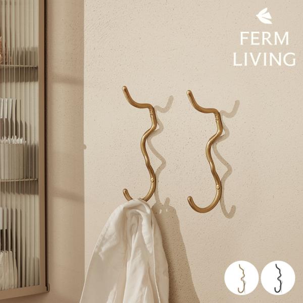 ・商品名：Ferm Living カーバチャー フック・サイズ：W3×D5.8×H19.7cm・重量：0.1kg・素材：真鍮（ブラックパティーナ仕上げ）・製造国：インド・ハンドメイドのため個体差ございます。・お手入れ方法：固く絞った布で、優...