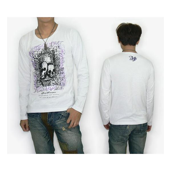 ◆サイズ◆【M】(胸囲78〜84)肩幅41 袖丈63　身幅48　着丈62【L】(胸囲84〜90)肩幅42 袖丈66　身幅50　着丈65◆素材◆綿100％◆詳細◆Armee FrancaiseのスカルプリントロンT額の中から覗いている様な特徴...